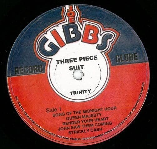 TRINITY Three Piece Suit Vinyl Record LP Joe Gibbs Record Globe